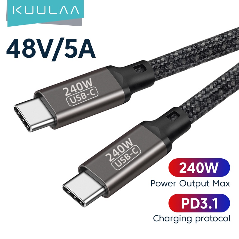 Kuulaa สายชาร์จ USB Type C 240W ชาร์จเร็ว สําหรับ PS5 Nintendo Switch ...