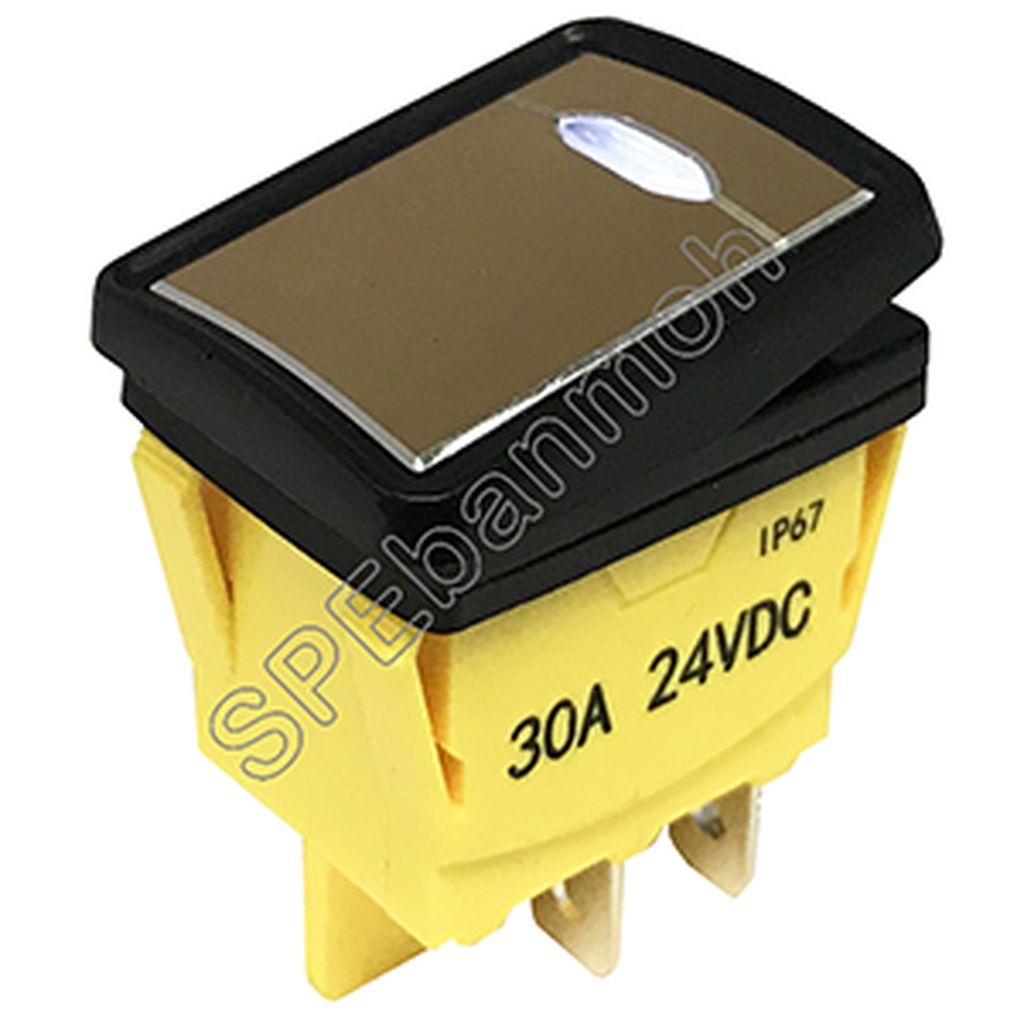 KCD4-201N-9 สวิทช์กระดกกันน้ำ (Waterproof Switch) สีขาว/WHL ON-OFF ...