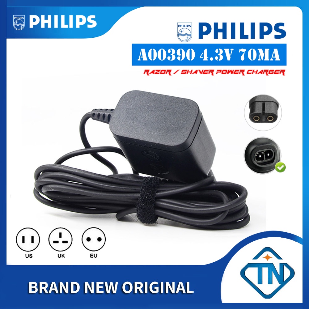 อะแดปเตอร์สายชาร์จ 4.3V 70mA A00390 สําหรับเครื่องโกนหนวด Philips ...