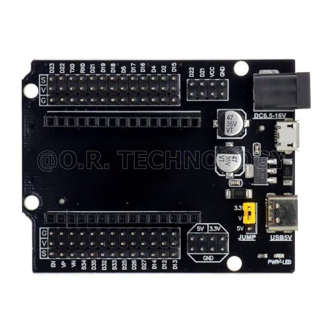 (1ชิ้น) AH312 ฐานรองบอร์ด ESP32 30Pin Expansion Board with Type-C USB ...