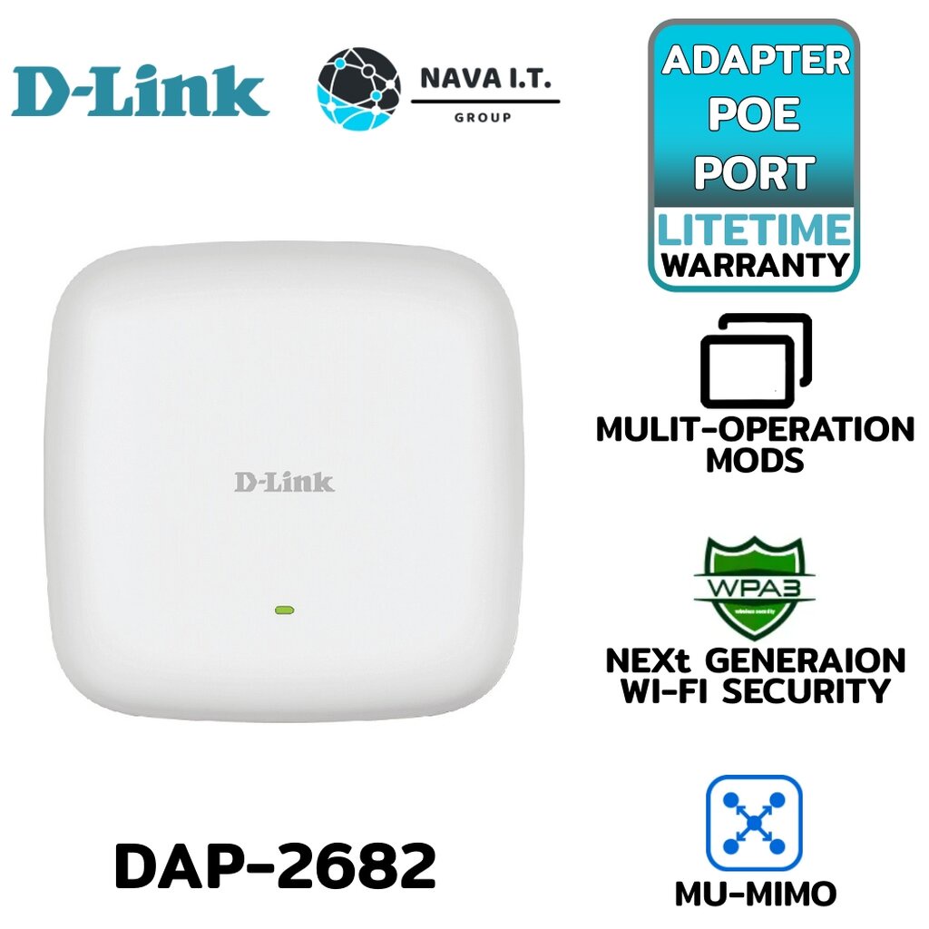COINSคืน15%⚡FB9JMZV6⚡ D-LINK DAP-2682 NUCLIAS CONNECT AC2300 WAVE 2 ...