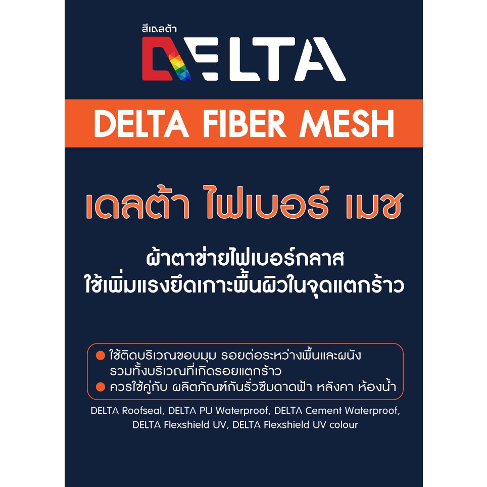 DELTA Fiber Mesh ตาข่ายไฟเบอร์ (8 นิ้ว x 10 เมตร) | Shopee Thailand