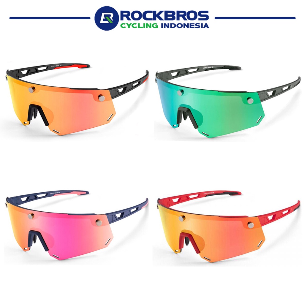 แว่นตาจักรยาน Rockbros SP213 แว่นกันแดดปั่นจักรยานโพลาไรซ์ 2 เลนส์ ...