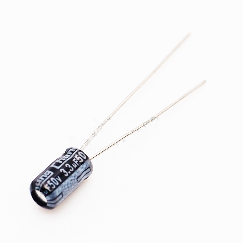 ((10 ชิ้น) ตัวเก็บประจุไฟฟ้า ปลั๊กตรง 50V3.3 UF 4X7 มม. 50V 3.3 UF ...