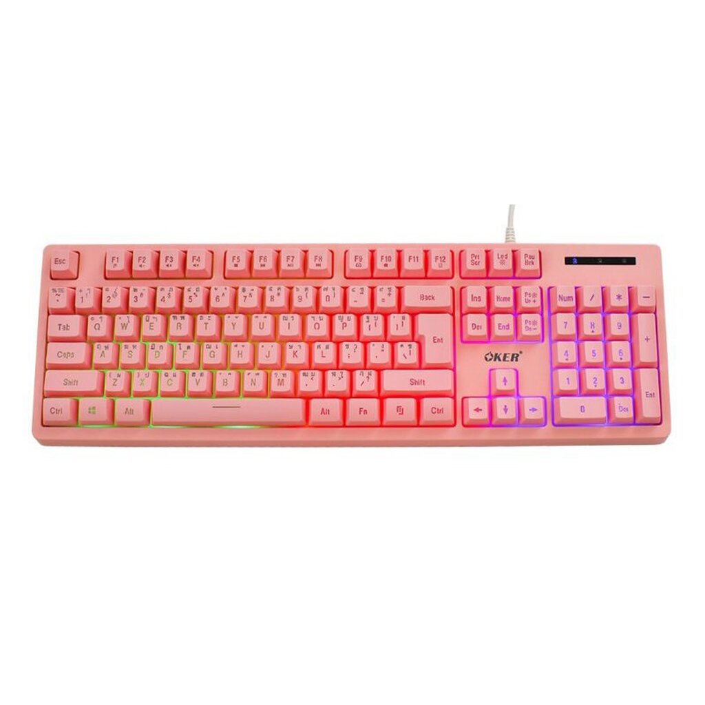 OKER G29 PINK BLING BLING BACKLIT GAMING KEYBOARD | Shopee Thailand