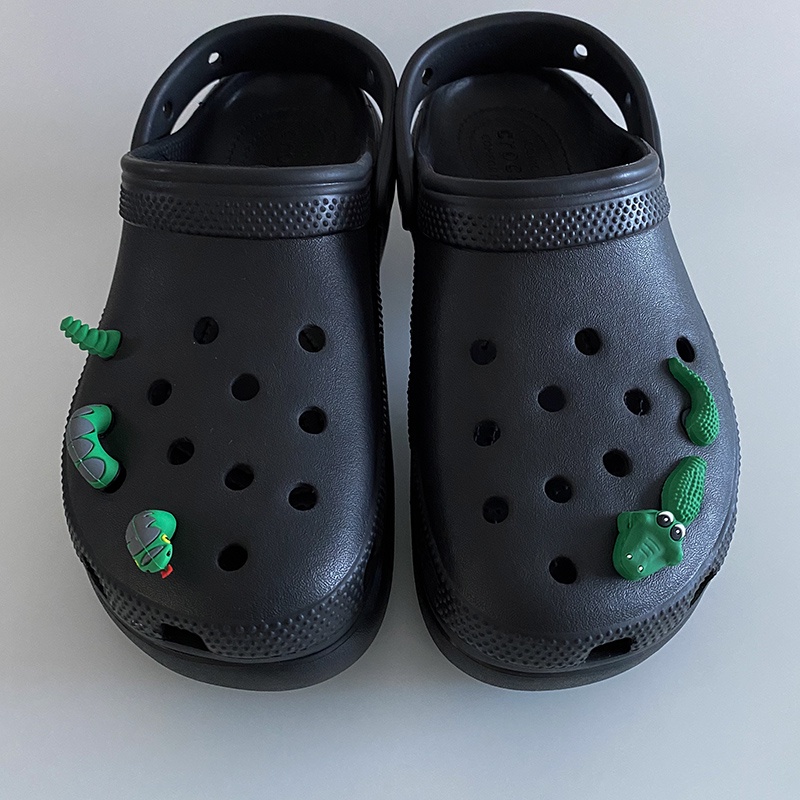 croc [จระเข้ 3 มิติ] สติกเกอร์ตกแต่ง croc clog jbbitz หัวเข็มขัด ...