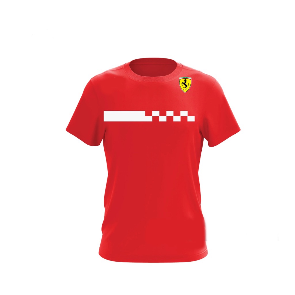 พร้อมส่ง เสื้อยืด ผ้าไมโครไฟเบอร์ ลาย Ferrari Shell Jersey Baju F1 ...