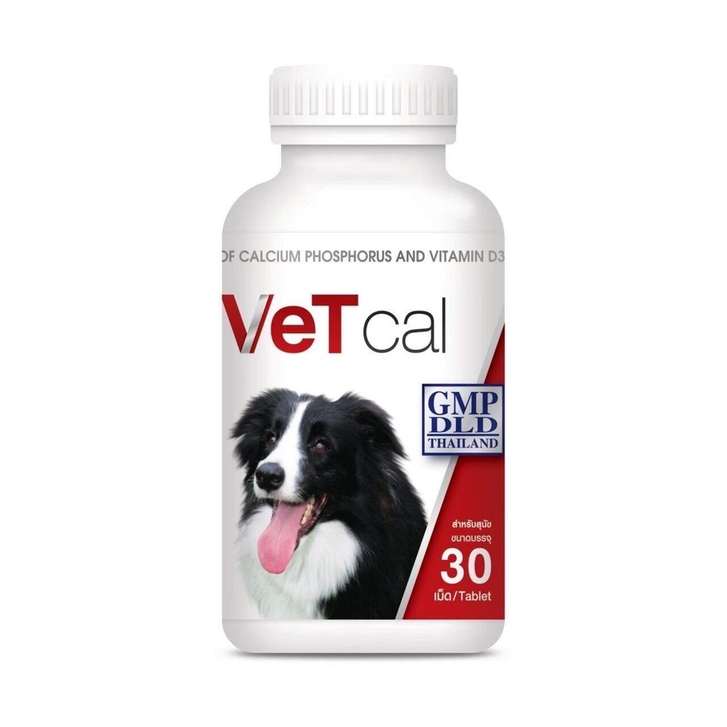 VET Cal - เวท แคล แคลเซี่ยม สำหรับสุนัขและแมว ขนาดบรรจุ 30 เม็ด ...
