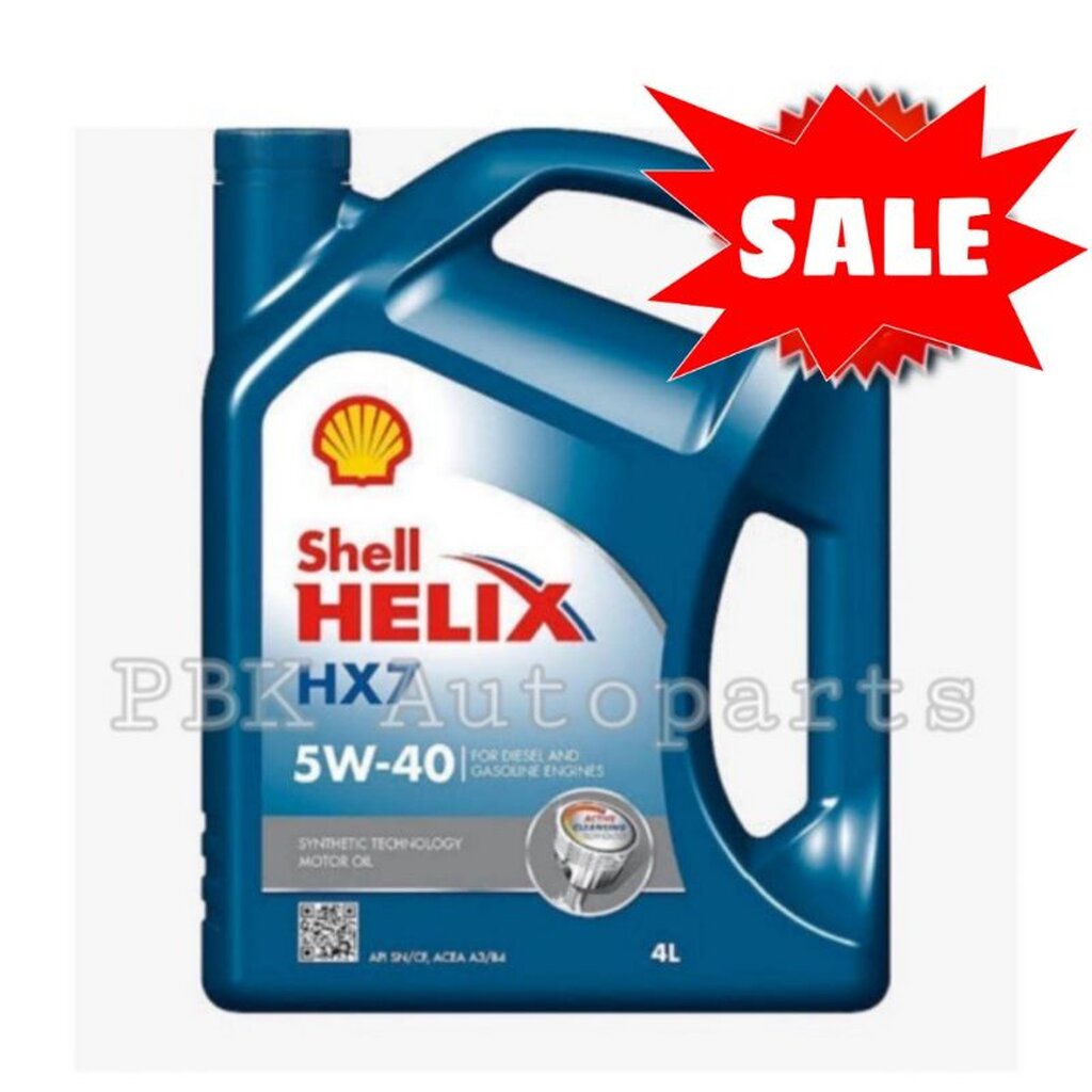 น้ำมันเครื่อง เบนซิน SHELL เชลล์ เฮลิกส์ HX7 SN 5W-40 4L | Shopee Thailand