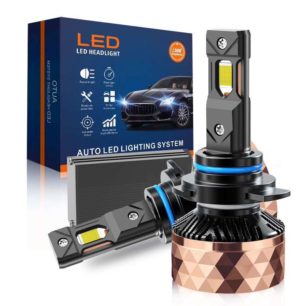 LUYOO หลอดไฟหน้ารถยนต์ LED พลังงานสูง 4575 ชิป 200W 60000Lm H7 H4 H11 H1 H8 H9 HB3 HB4 HIR2 9005 ...