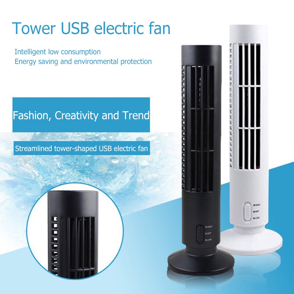 [CSS] Portable Air Cooler พัดลมไร้ใบพัดแนวตั้ง USB Desktop Air Conditioner Fan Mini Cooling ...