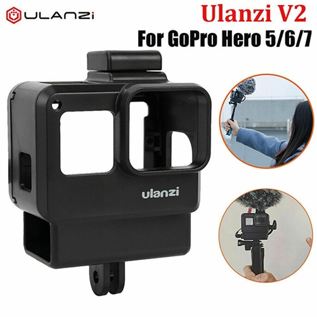 GoPro 7 / 6 / 5 Ulanzi V2 Vlog Case Housing Shell เคสกล้องโกโปร มีช่องใส่ Mic Adapter ในตัว ...