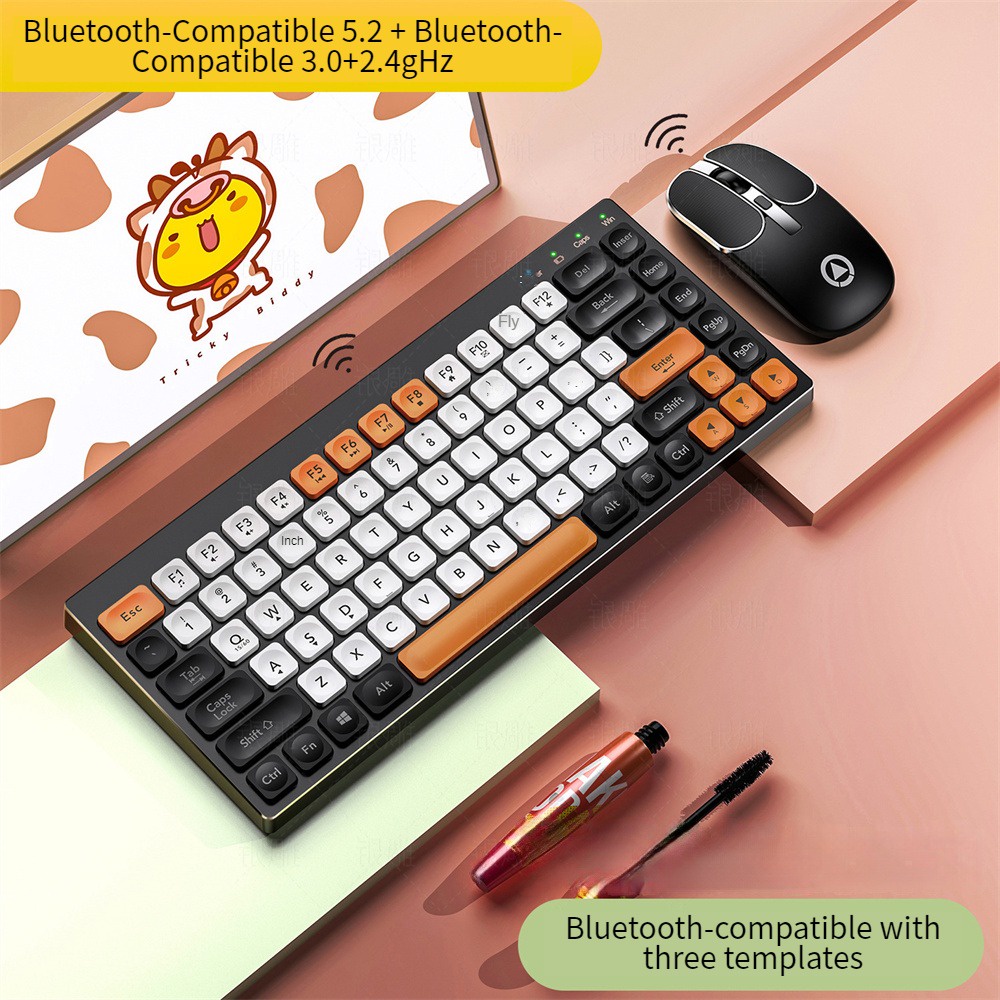 KM02 Bluetooth Three-Mode Wireless Keyboard Mouse Combos Usb ...