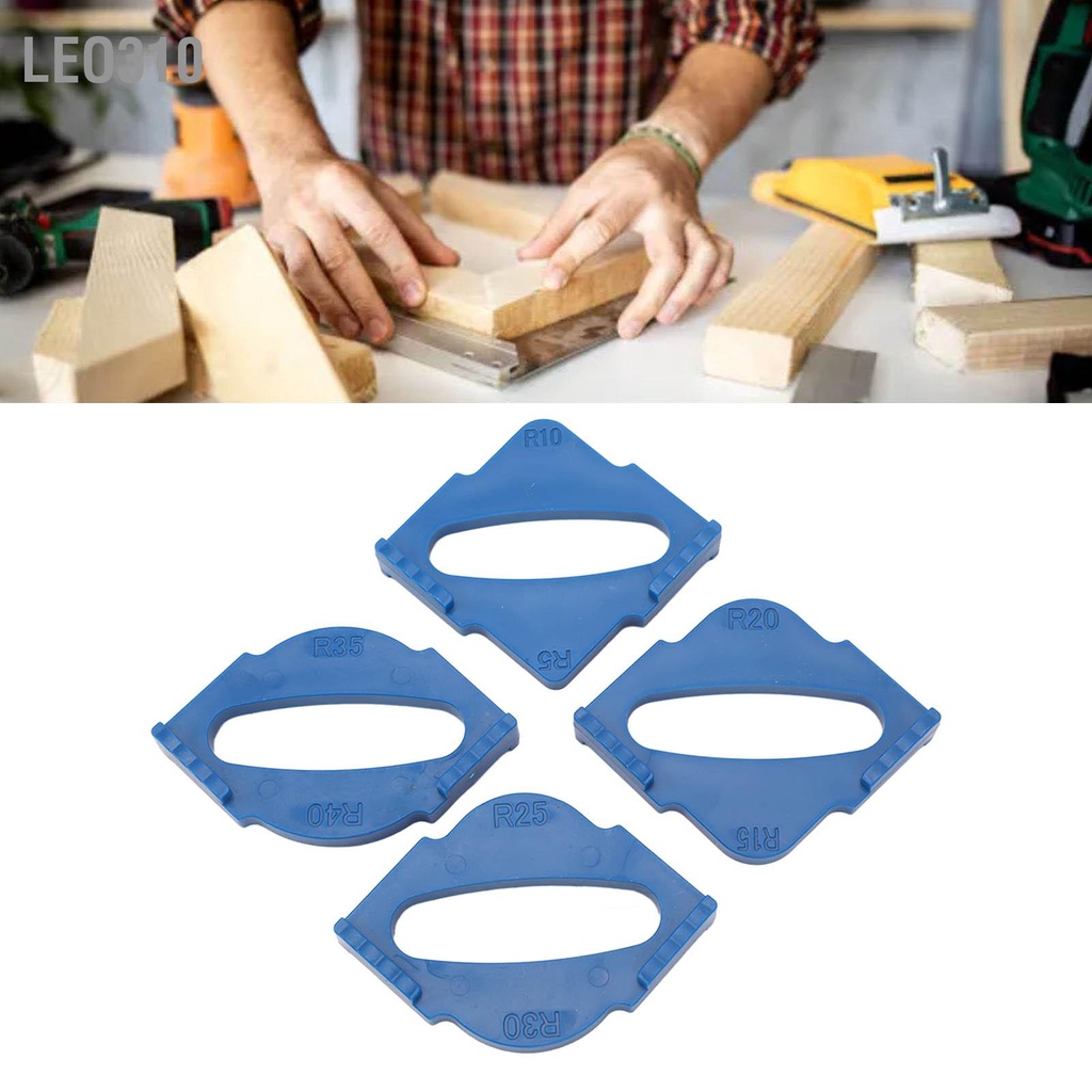 Leo310 4 ชิ้น Radius Jig Router แม่แบบ R5 R10 R15 R20 R25 R30 R35 R40 ...