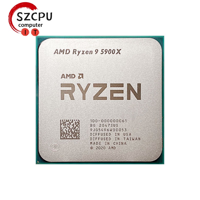 หน่วยประมวลผล CPU AMD Ryzen 9 5900X R9 5900X 3.7 GHz 24 เธรด 7NM L3=64M 100-000000061 ซ็อกเก็ต ...