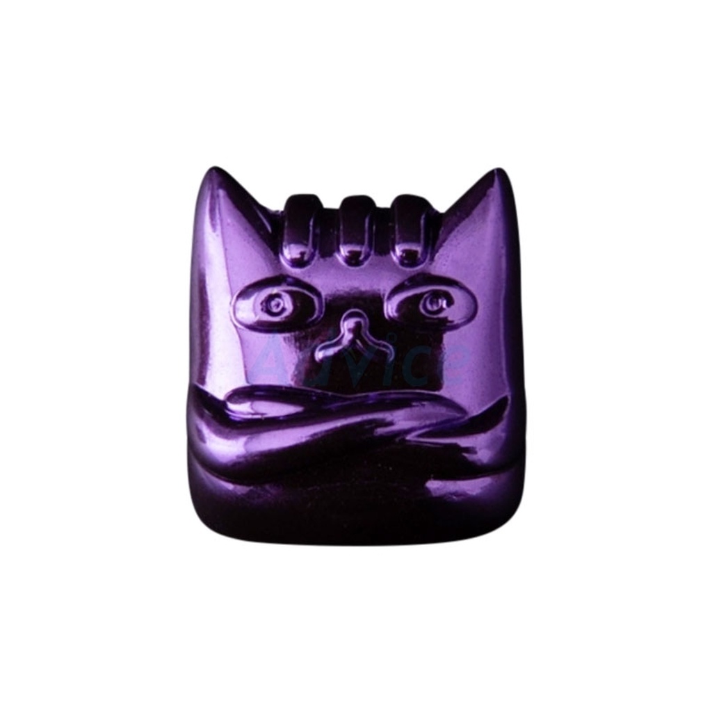 KEYCAPS LOGA METALLIC KEYCAP SERIES BETA THE ROBO CAT PURPLE | Shopee ...