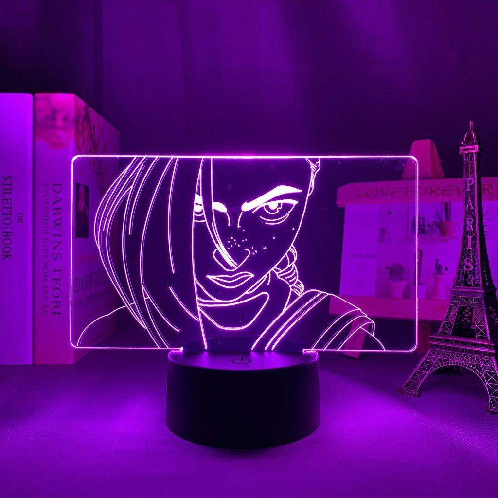 โคมไฟตั้งโต๊ะ ลาย Arcane League of Legends Night Light Jinx เปลี่ยนสี ...