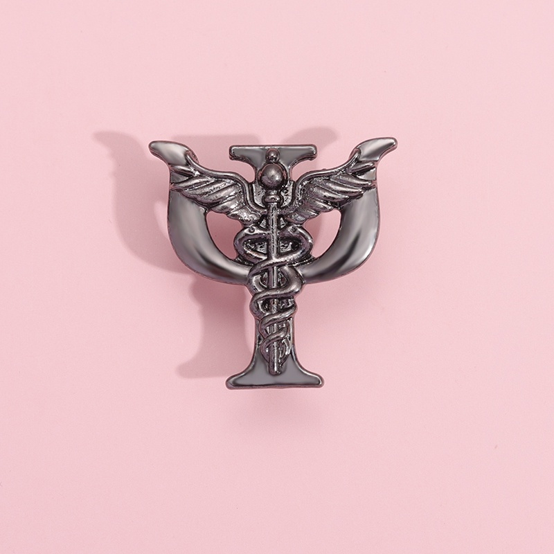 Psi Caduceus เข็มกลัดเคลือบ เครื่องประดับ สําหรับแพทย์ จิตวิทยา ...