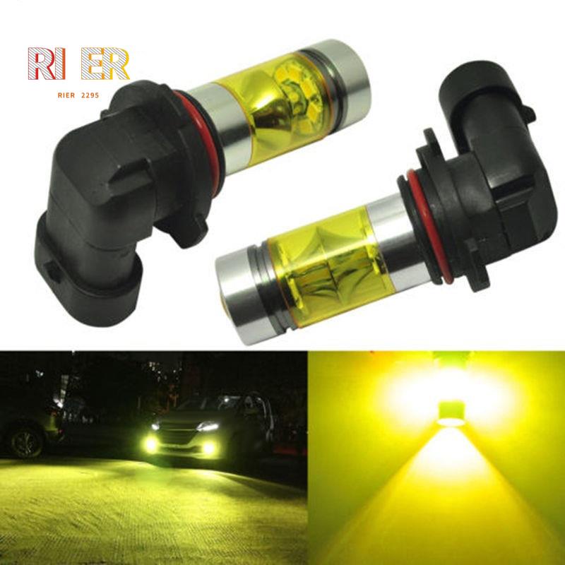 ใหม่ ชุดหลอดไฟตัดหมอก LED 9005 H10 9145 3000K 100W สีเหลือง 2 ชิ้น ...