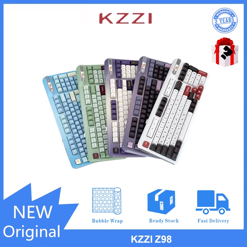 Kzzi Z98 คีย์บอร์ดไร้สายบลูทูธ มีไฟแบ็คไลท์ RGB | Shopee Thailand