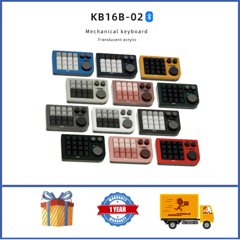 Doio คีย์บอร์ดบลูทูธ 16 คีย์ QMK VIA KB16-02 ขนาดเล็ก | Shopee Thailand