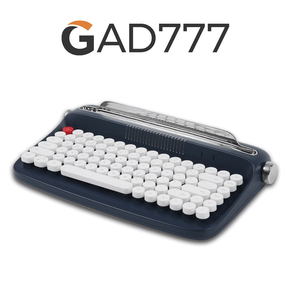 [โค้ด GAD750THB ลด50บ.] ACTTO คีย์บอร์ดไร้สาย Bluetooth ทรงพิมพ์ดีด สไตล์ Retro 86Keys [G7_003 ...