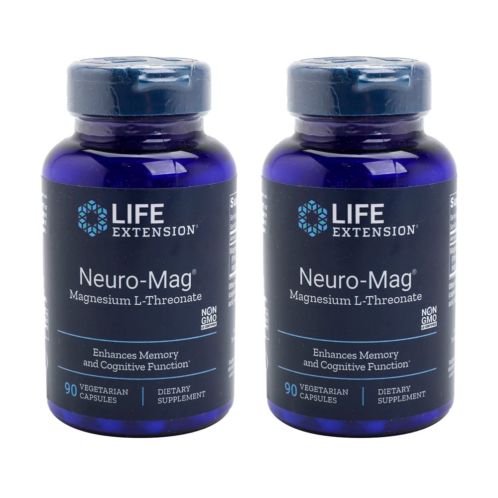 Life Extension Neuro Mag แคปซูลต่อขยายระบบประสาท แมกนีเซียม L-Threonate ...