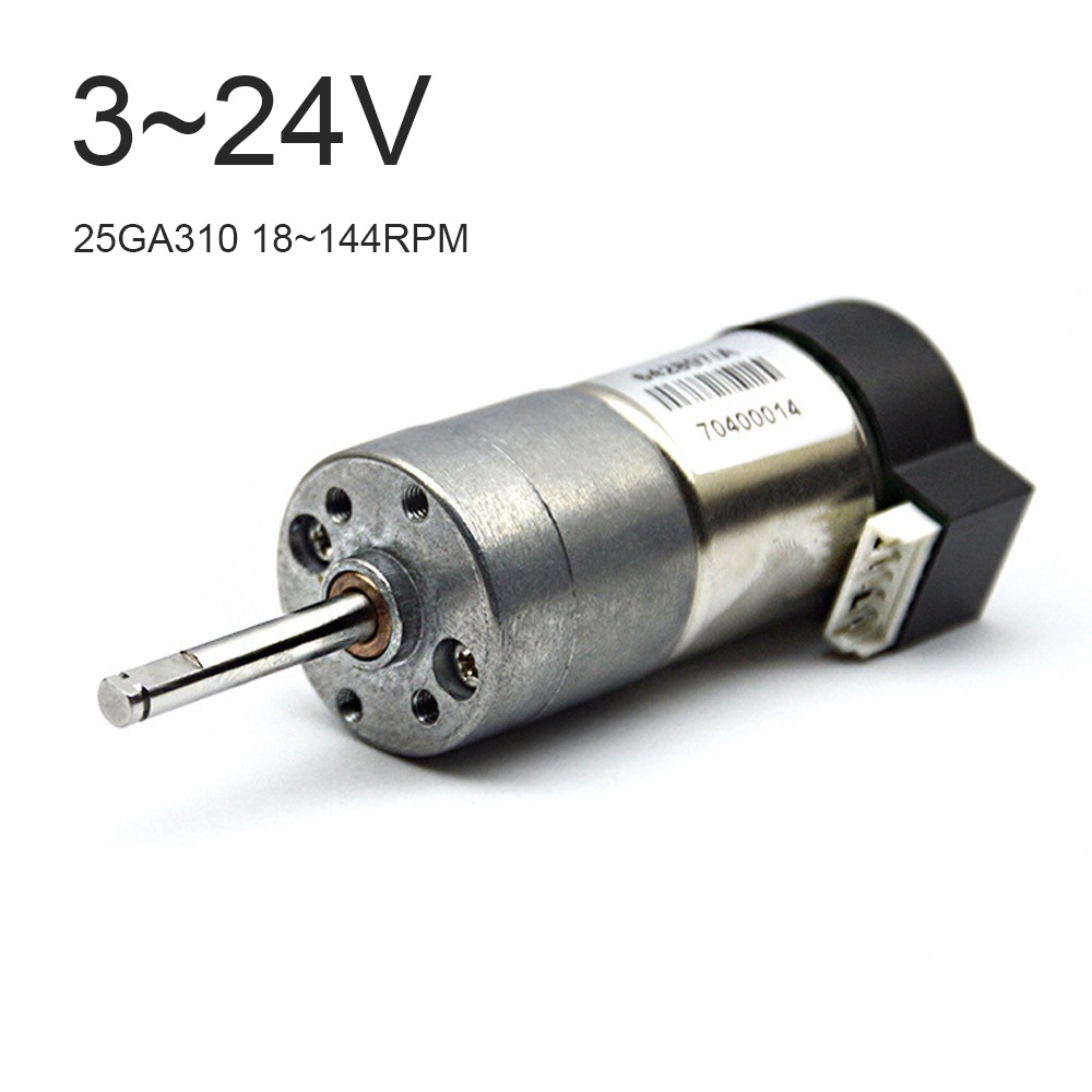 มอเตอร์เกียร์ 25GA DC 3-24V แรงบิดสูง พร้อมตัวเข้ารหัสความเร็วคลื่น ...