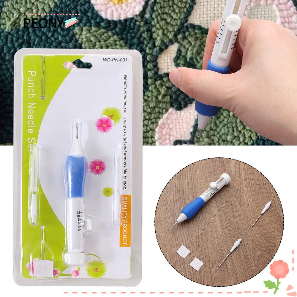 PEONY Hot Embroidery Pen Set Sewing Accessories Threaders Punch Needle ...