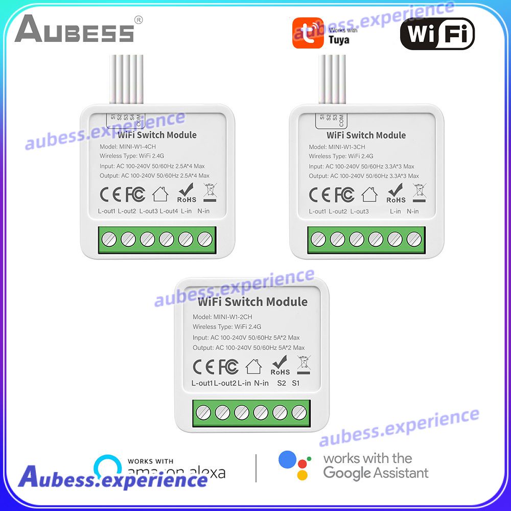 Tuya Wifi Smart Switch 2/3/4 Gang Mini Size Diy Light Switch Module ...