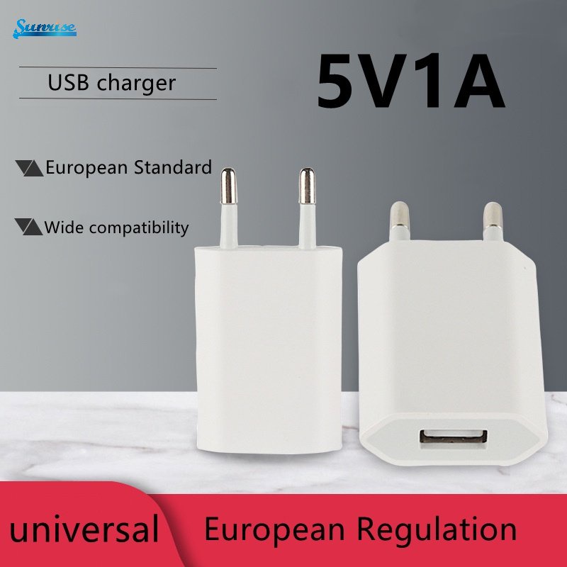 อะแดปเตอร์ปลั๊กชาร์จ USB 5V1A แบบพกพา มาตรฐานยุโรป พรีเมี่ยม พร้อมหัวชาร์จ พลาสติก ABS | Shopee ...