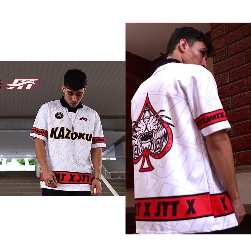 Jmt x Jtt Kazoku ครบรอบ 1 ปี! เสื้อกีฬาแขนสั้น ลายทีม Jersey | Shopee Thailand