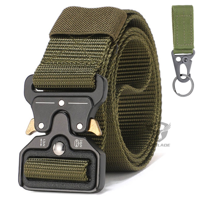 Eaglade เข็มขัดยุทธวิธี ตะขอนกอินทรีย์ ผู้ชาย A0701 สีดํา ผ้าใบไนล่อน | Shopee Thailand