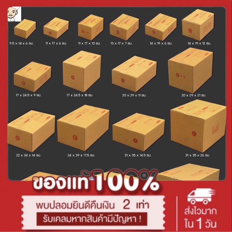 กล่องไปรษณีย์ ขนาด AB,B,B+7,2B เริ่มต้นใบละ 2.9 บาท มัดละ20 ใบ เน้น ...