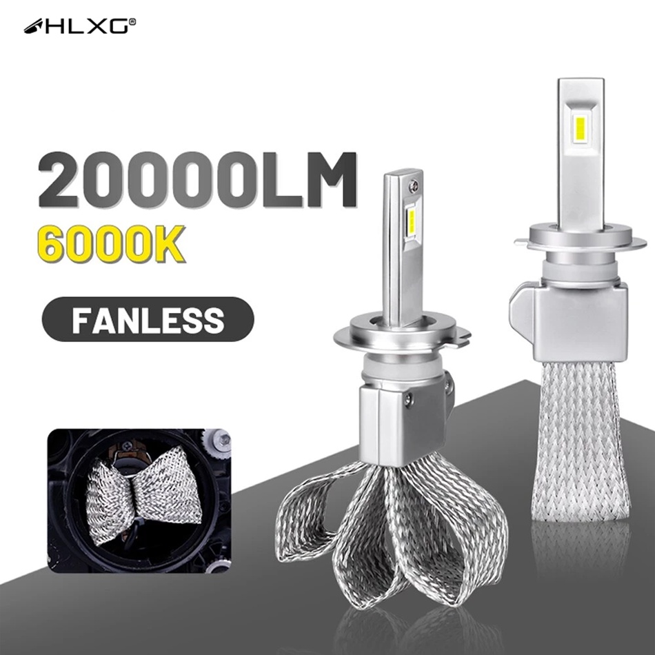 【HLXG 】หลอดไฟหน้ารถยนต์ Led H7 H1 H4 Led 20000LM H8 H9 H11 9005 HB3 9006 HB4 6000K B3 | Shopee ...