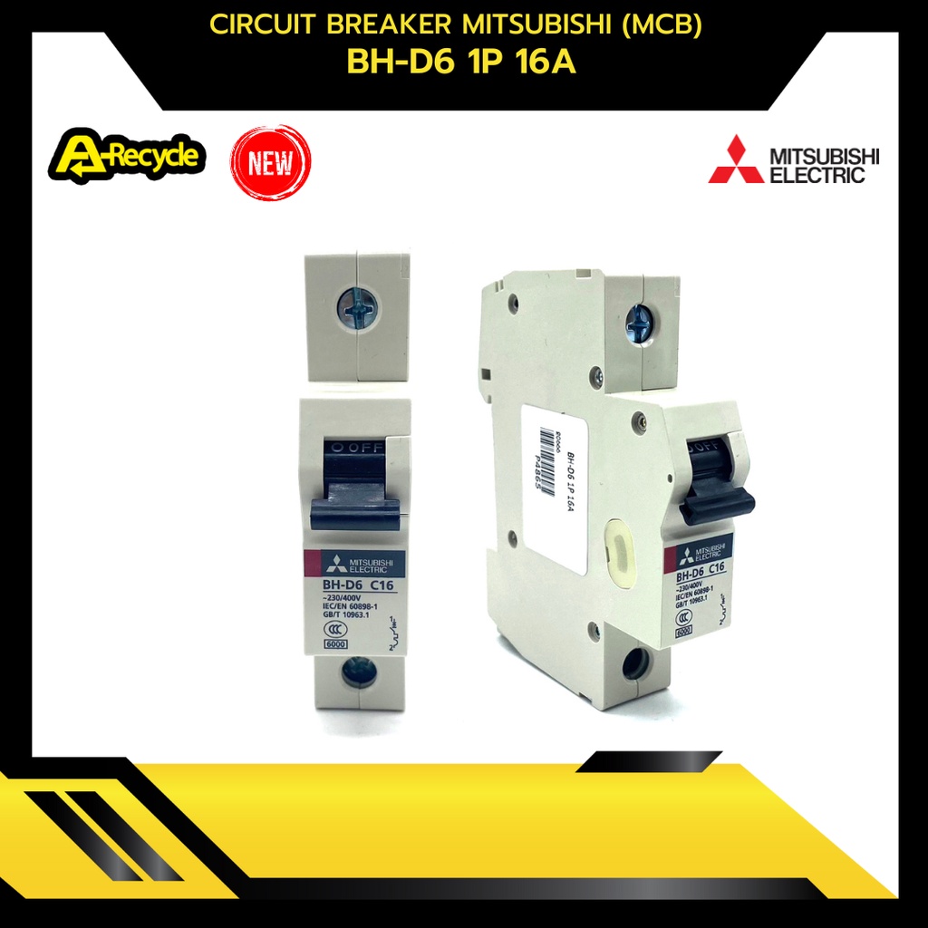 CIRCUIT BREAKER MITSUBISHI (MCB) BH-D6 1P 16A | Shopee Thailand