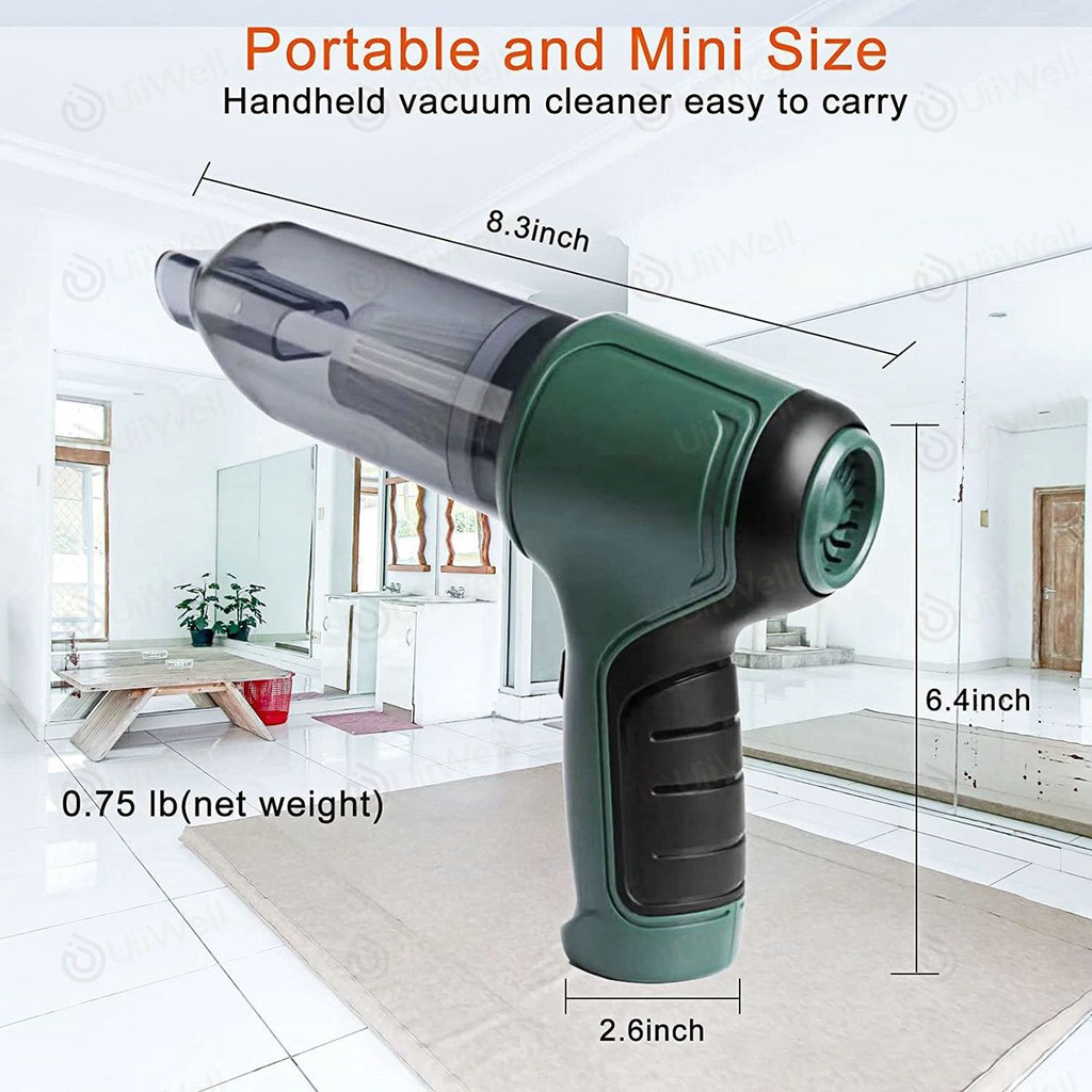 ไส้กรอง 2 ชิ้น เครื่องดูดฝุ่นในรถ ไร้สาย เครื่องดูดฝุ่นมือถือ ซุปเปอร์การดูด 20000PA 150w ...