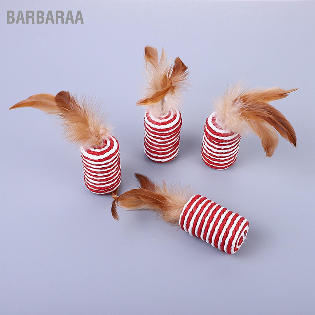 Barbaraa Cat Feather Toy เชือกกระดาษป้องกันรอยขีดข่วน Multipurpose ...