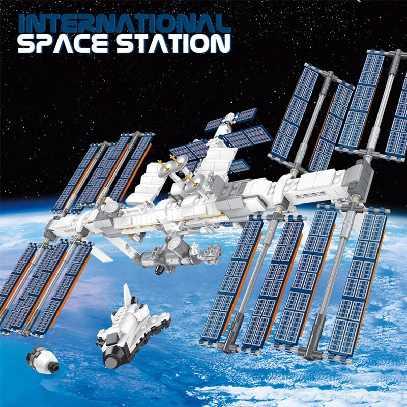 876pcs Ideas International Space Station Building Blocks Kit 21321 ...