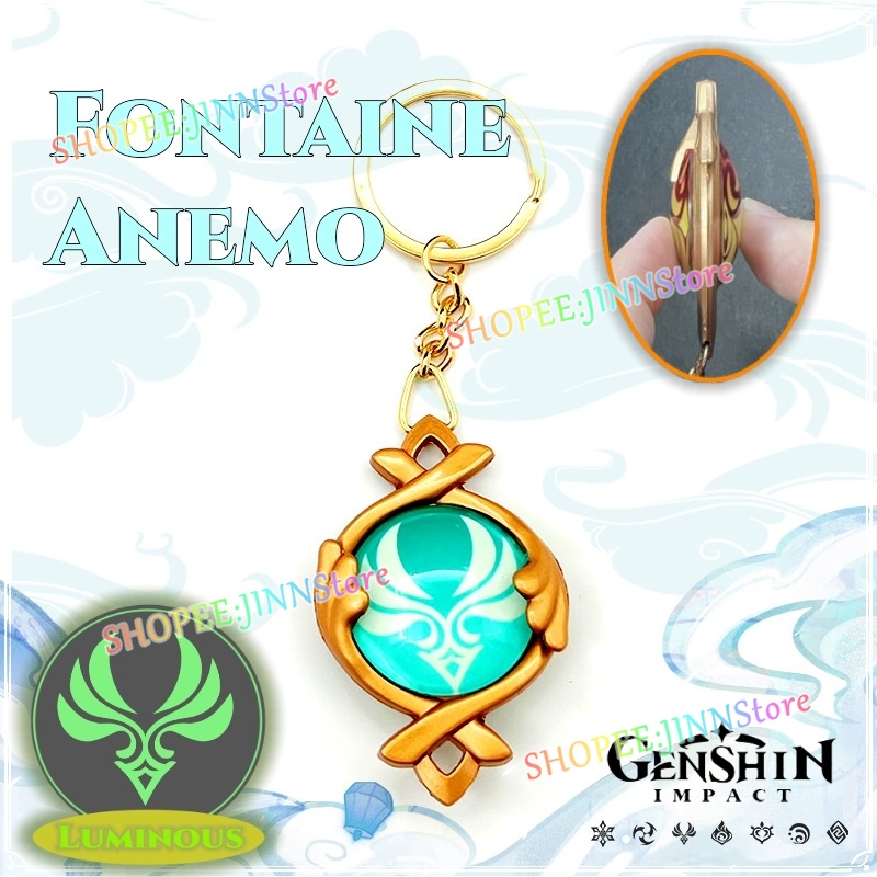 JN - พวงกุญแจ Fontaine Vision GENSHIN IMPACT Vision Mondstadt Liyue ...