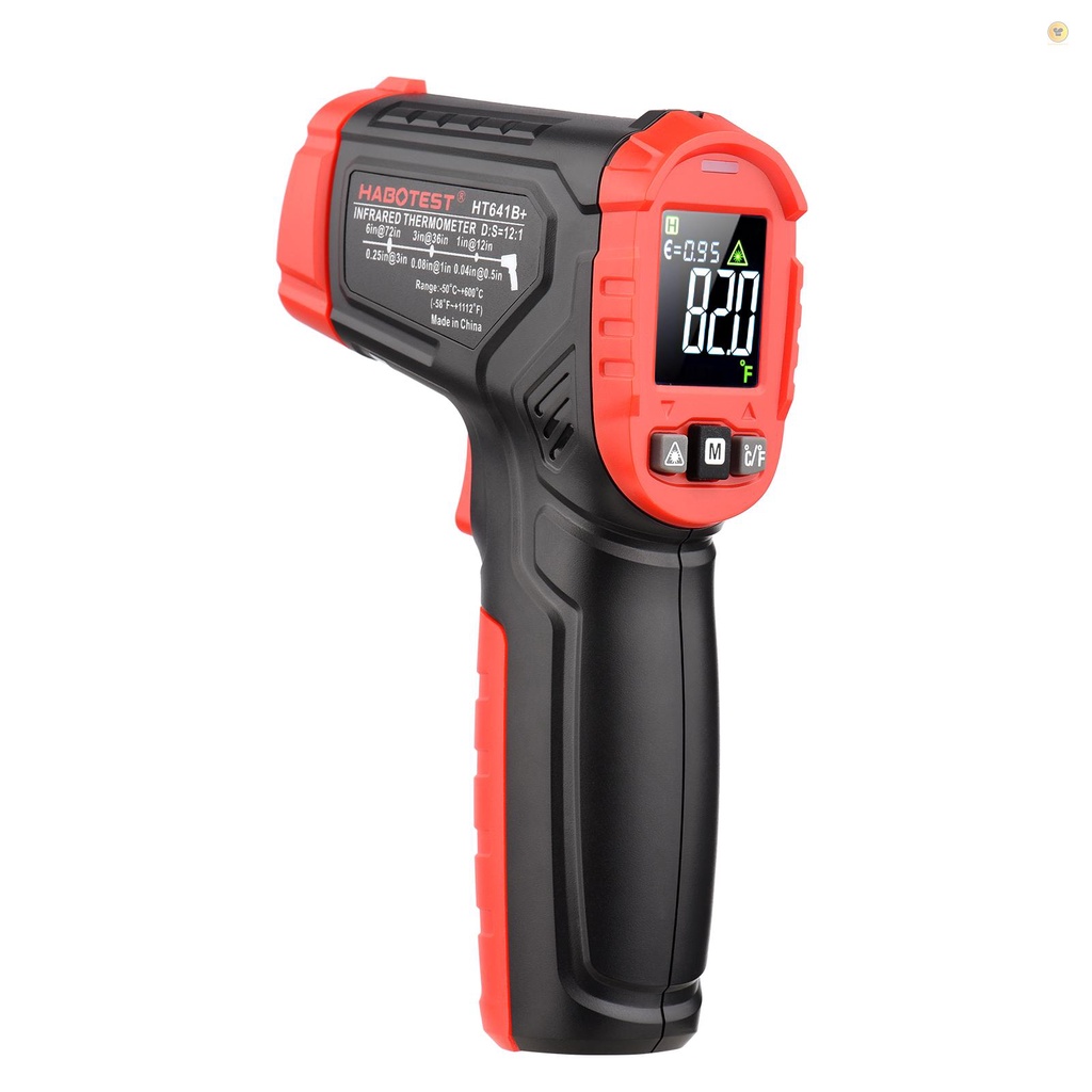 HABOTEST HT641A+ Infrared Thermometer -58~1112℉ Non-contact Digital ...