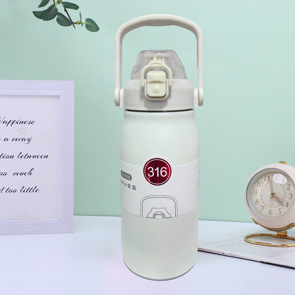 PINFU_SHOP กระบอกน้ำสแตนเลสเกรด กระติกน้ำ สแตนเลสเกรด 316 กระบอกน้ำเก็บอุณหภูมิ 1.2 1.3L ...