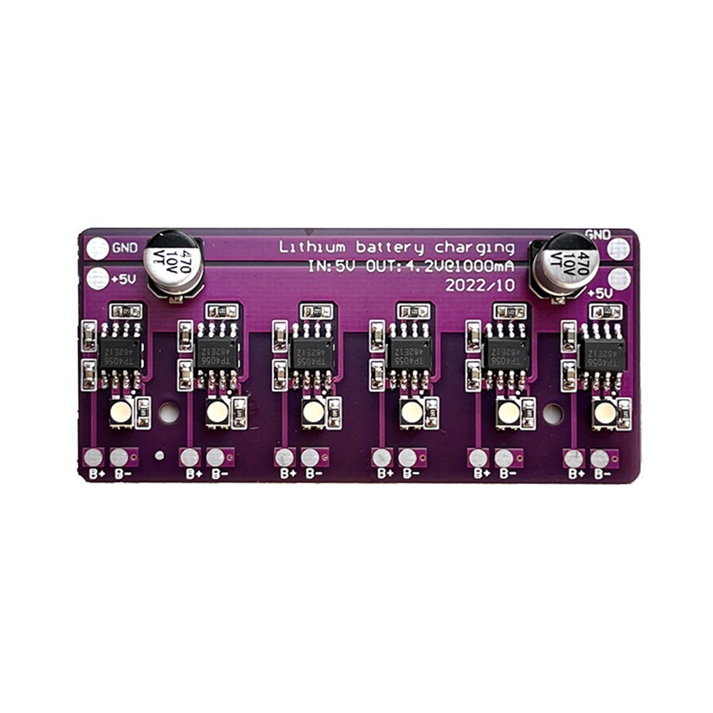 Pcbfun บอร์ดวงจรชาร์จแบตเตอรี่ Li-ion Dc 5v 1a รองรับอินพุตแบตเตอรี่ 6 ...