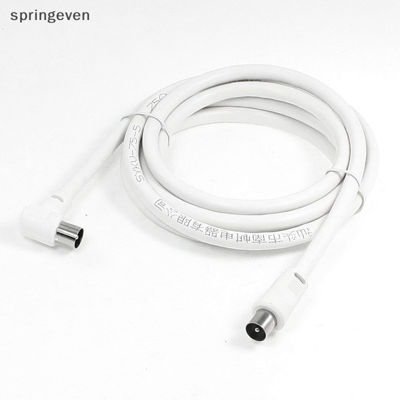 [springeven] สายเคเบิลโคแอ็กเชียล มุมฉาก 2 เมตร RF TV Aerial Lead Cable ...