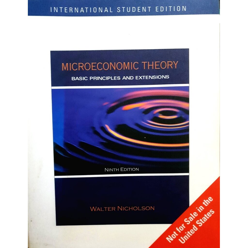 Microeconomic theory : Walter Nicholson | Shopee Thailand