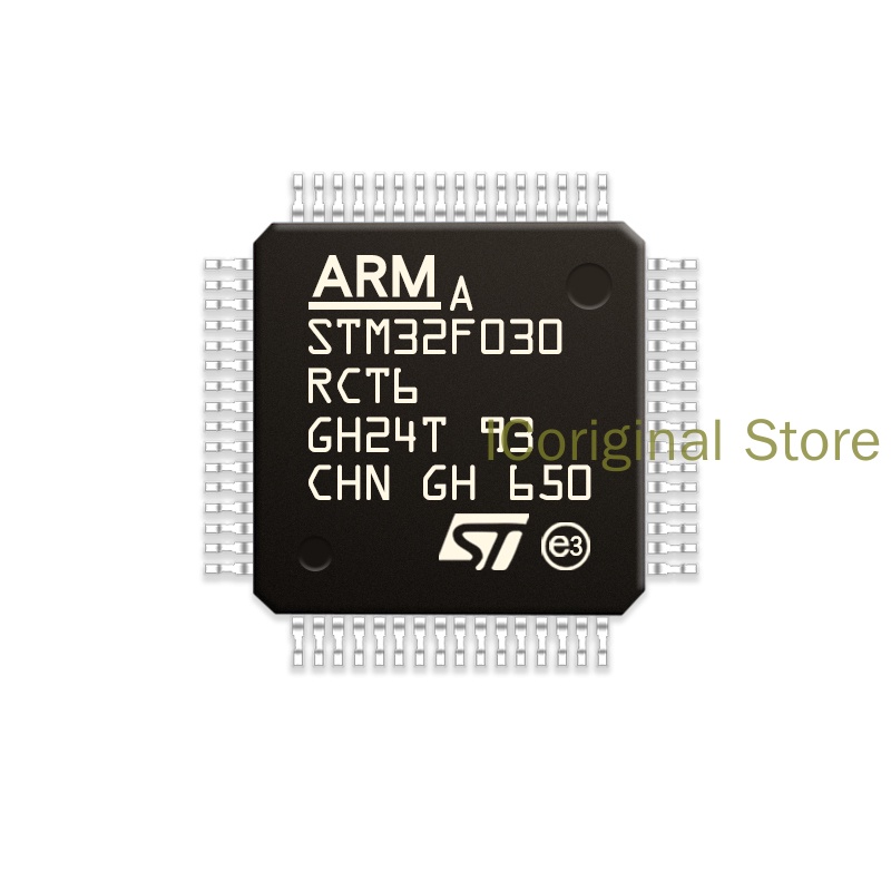 ชิปไมโครคอนโทรลเลอร์ STM32F030RCT6 LQFP-64 ARM Cortex-M0 MCU 32-bit RCT6 LQFP64 32F030RCT6 CMBL ...
