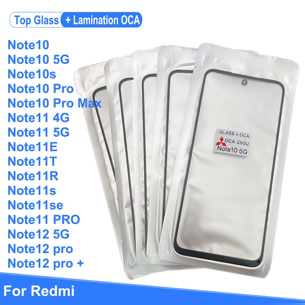 หน้าจอสัมผัส LCD พร้อมกระจก OCA แบบเปลี่ยน สําหรับ XIAOMI Redmi Note 10 ...