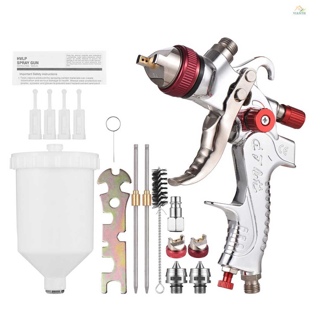 HVLP Paint Spraying Kit Gravity Feed Air Spray Mini Sprayer Paint Paint ...