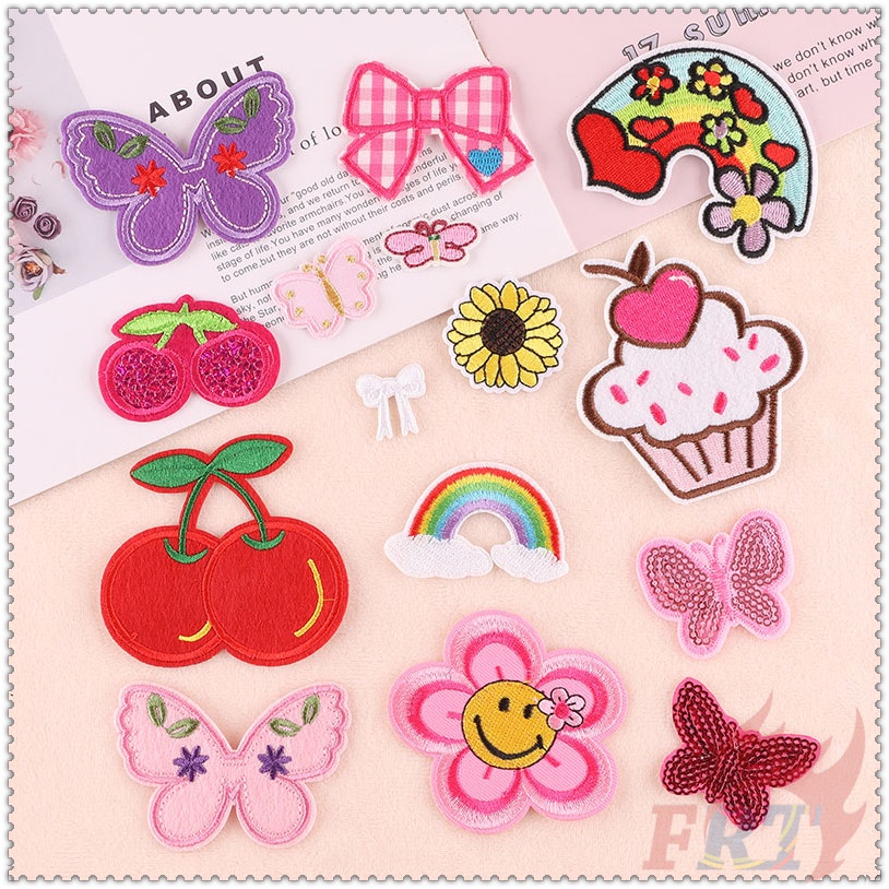 VSCO：Summer Afternoon Garden Iron-on Patch 1Pc Butterfly/Rainbow/Bee ...