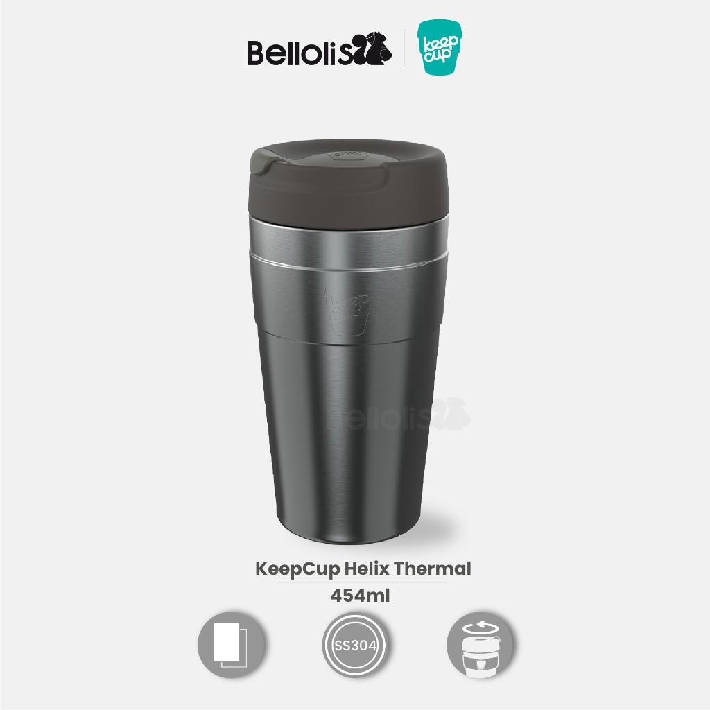 [ แท ้ ] KeepCup Helix Thermal 16oz / 450ml แก ้ วกาแฟ - BPA Free Spill proof ถ ้ วยนํามาใช ้ ใ ...